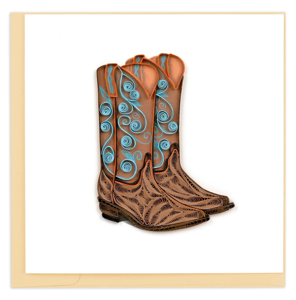 Quilling Card Quilled Cowboy Boots Card - Walmart.com