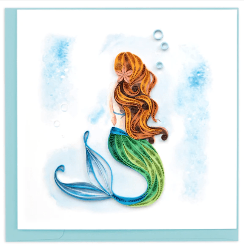 Quilling Card Quilled Mermaid Bubbles Card - Walmart.com