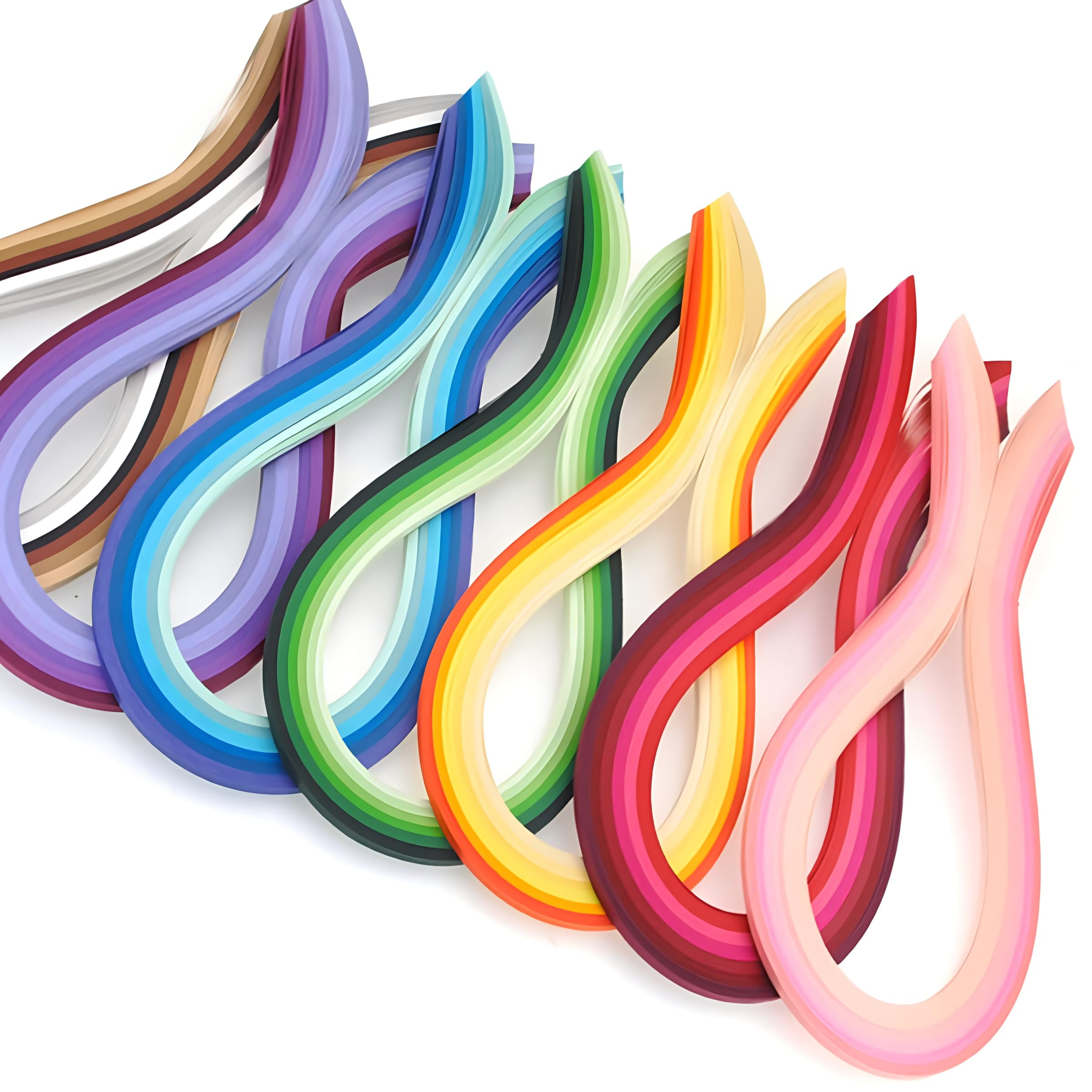 Quilling Paper Strip 5mm STF9 Gradient Rainbow Paper Quilling Strip Set ...