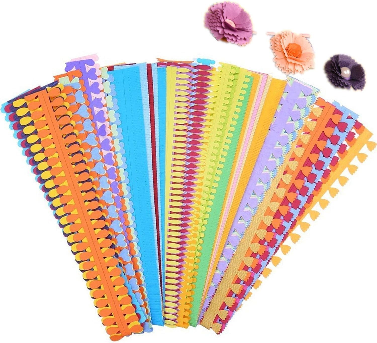 Quilling Paper Strip for Flower Making Craft Crepe Paper Flowers Kit ...