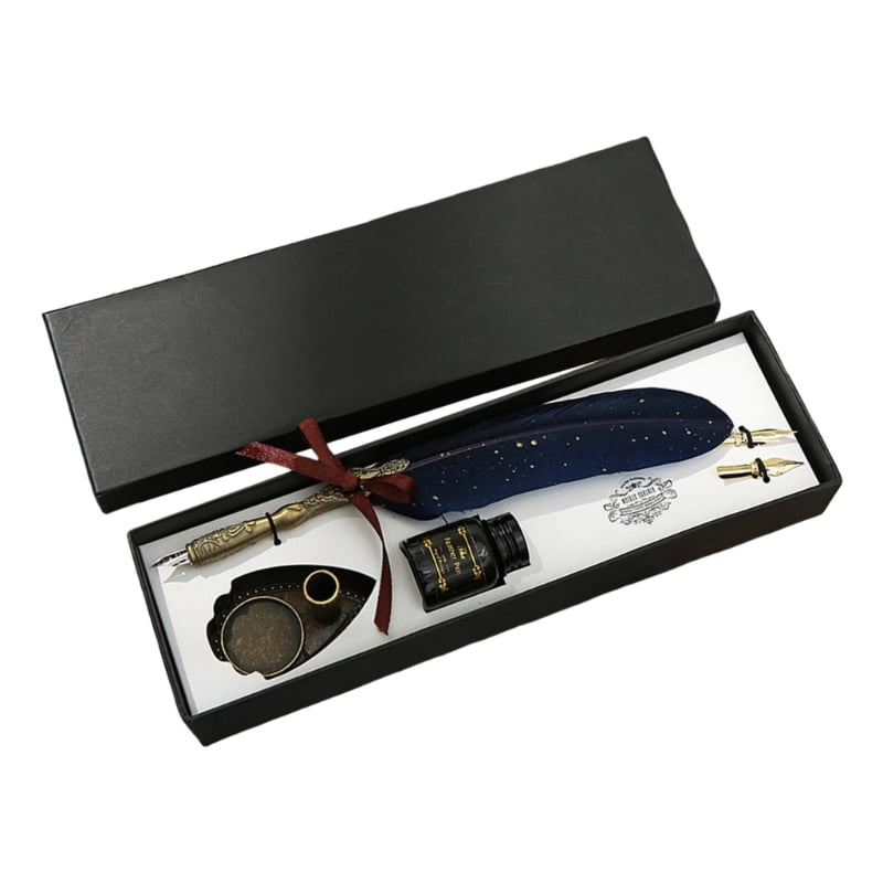 Quills Pen and Ink Set Pen Ink Set, Calligraphy Pen Fountain Dip Pen ...