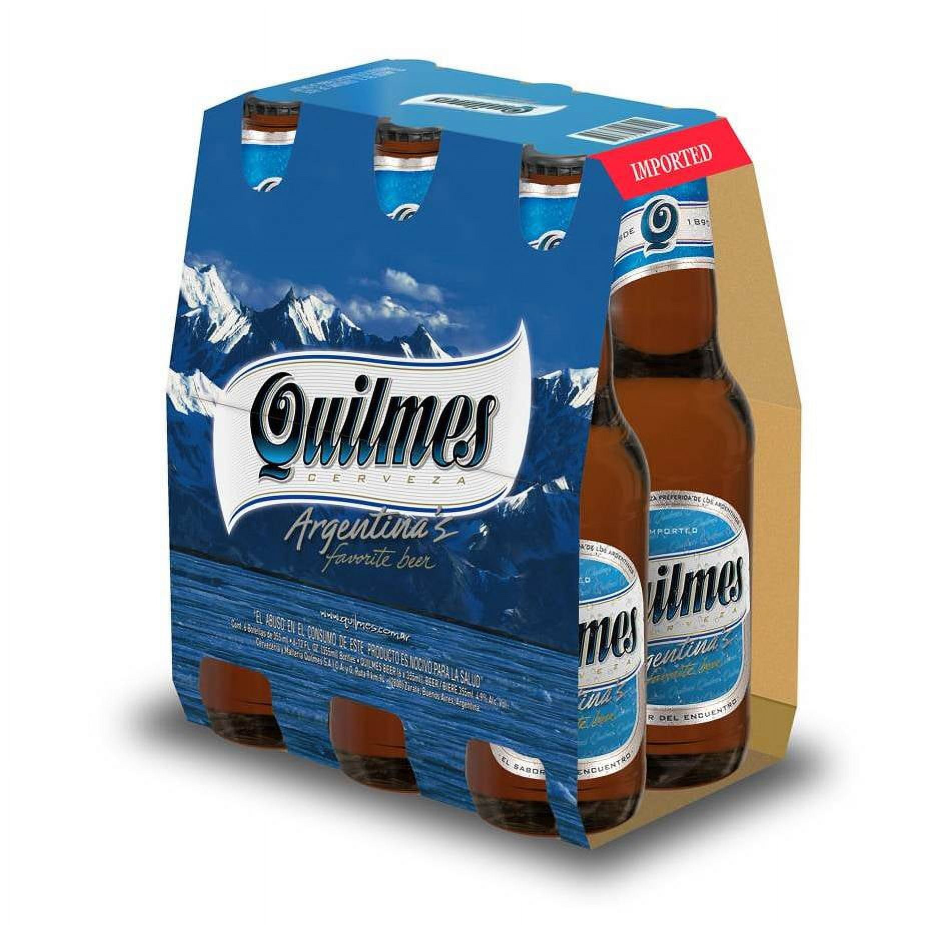 Quilmes Lager Beer Argentina 6pack, 12oz 4.9% ABV - Walmart.com