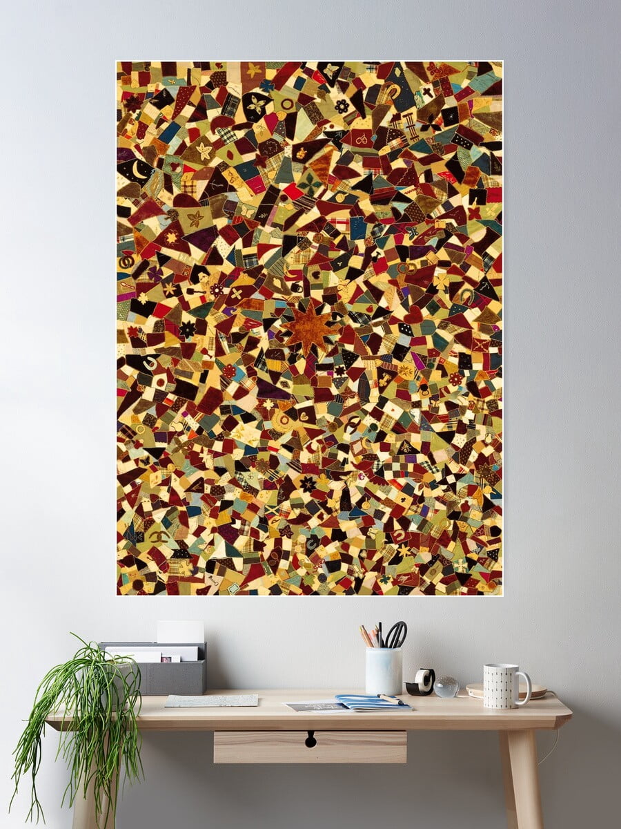 Quilt [Crazy Patchwork] By Rebecca King (C.1890-95) Poster Wall Art ...