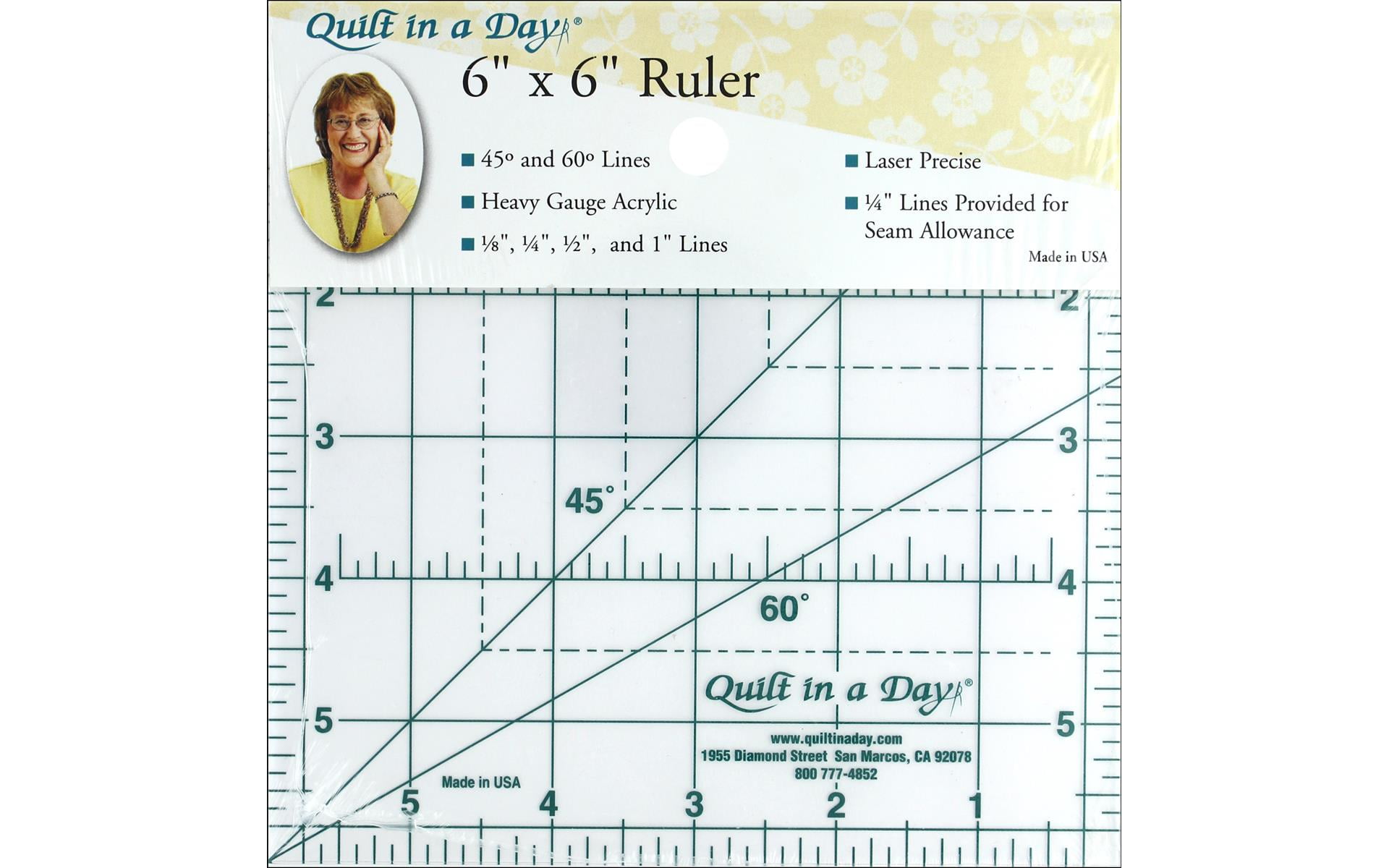 Quilt In A Day '' 6x6 Ruler - Walmart.com