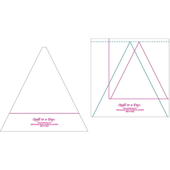 Quilt In A Day Triangle In A Square Ruler Set-2/Pkg - Walmart.com