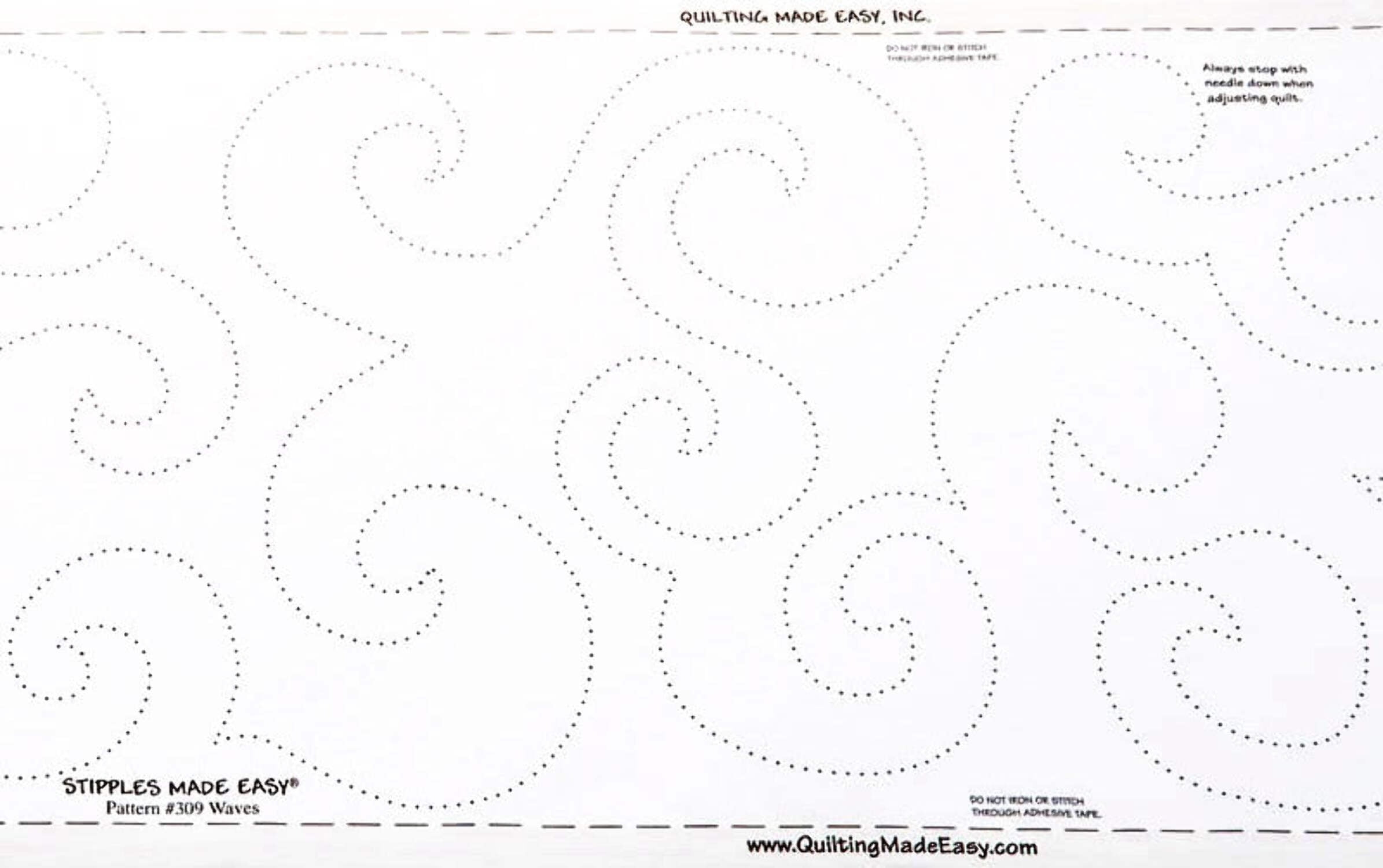 Quilt Pattern On A Roll Wide Waves 9.5in x 26ft #309 by Quilting Made ...