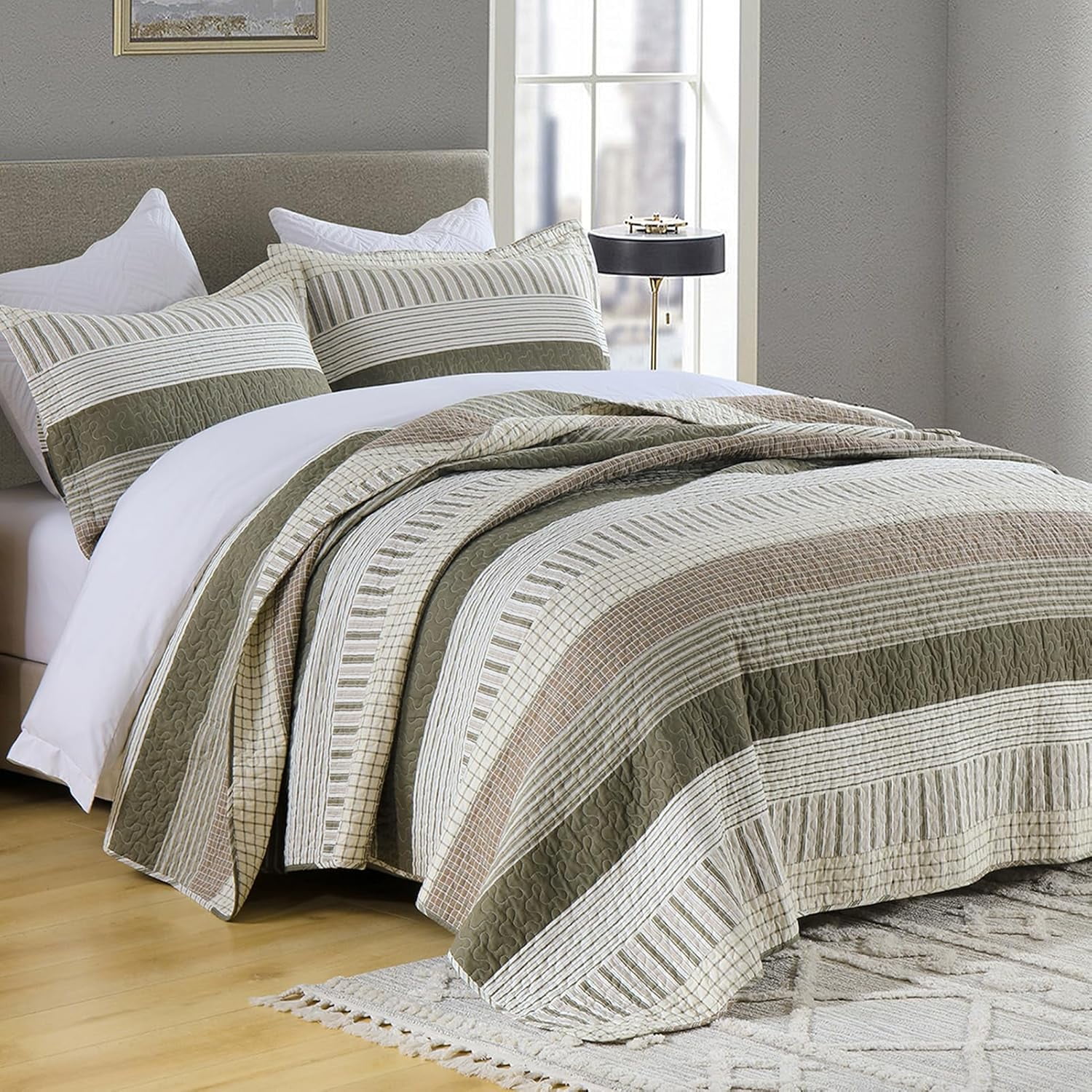 Quilt Set Size, Patchwork Quilt Bedding Set Bedspreads, Farmhouse ...