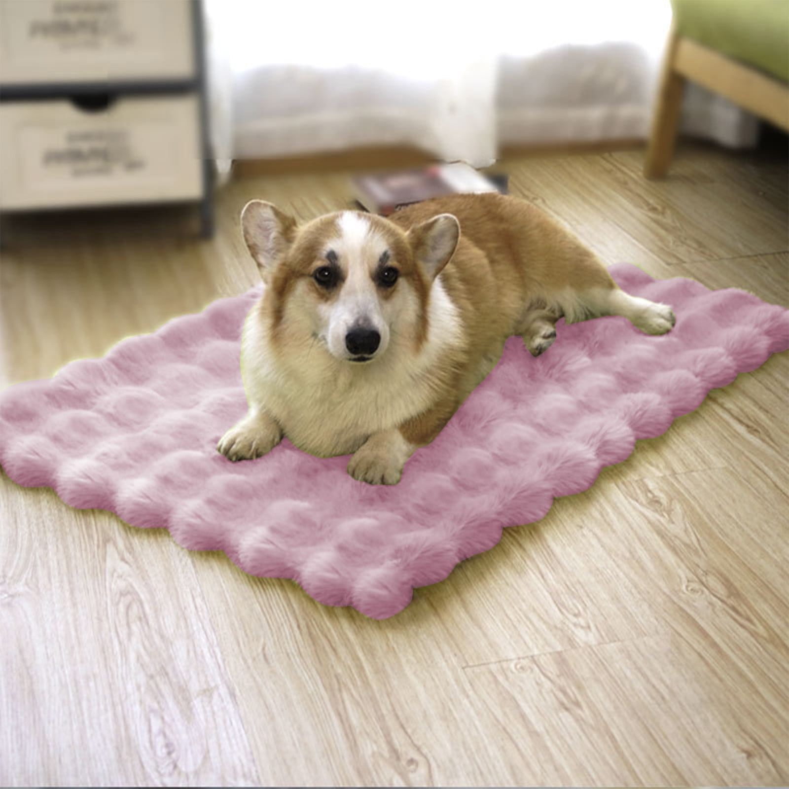 Pet Mat,Thick Fleece Dog Mat,Warm Cat Bed Mat,Non-Slip Surface,Soft ...