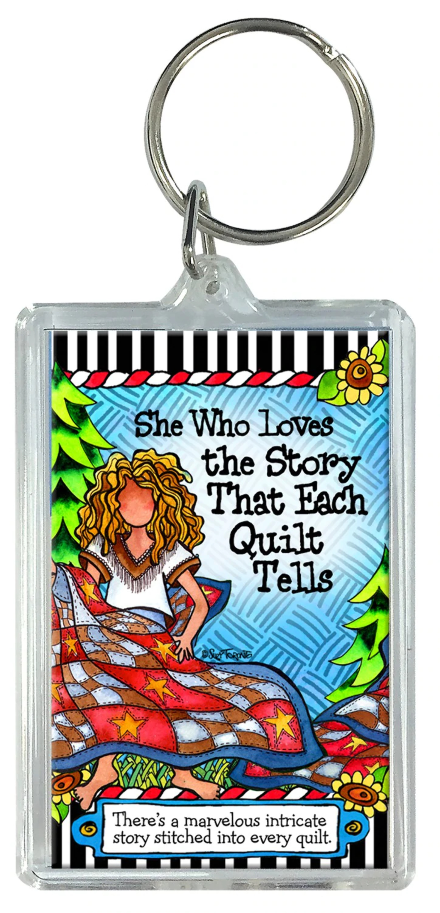 Quilt Story Keychain - Walmart.com