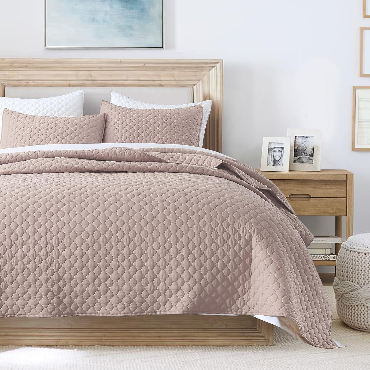 Quilt Twin Size Dusty Pink, Lightweight Quilt for Summer Ultra-Soft ...