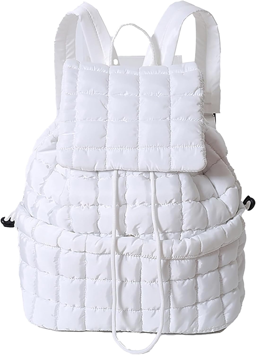Quilted Backpack for Women Lightweight Puffer Drawstring Padding Hiker ...