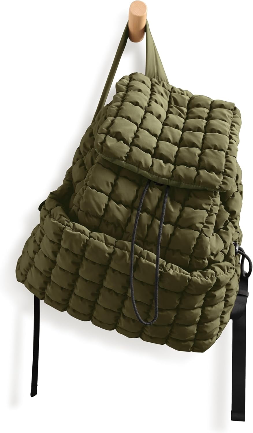 Quilted Backpack for Women Lightweight Puffer Hiker Pack Drawstring ...