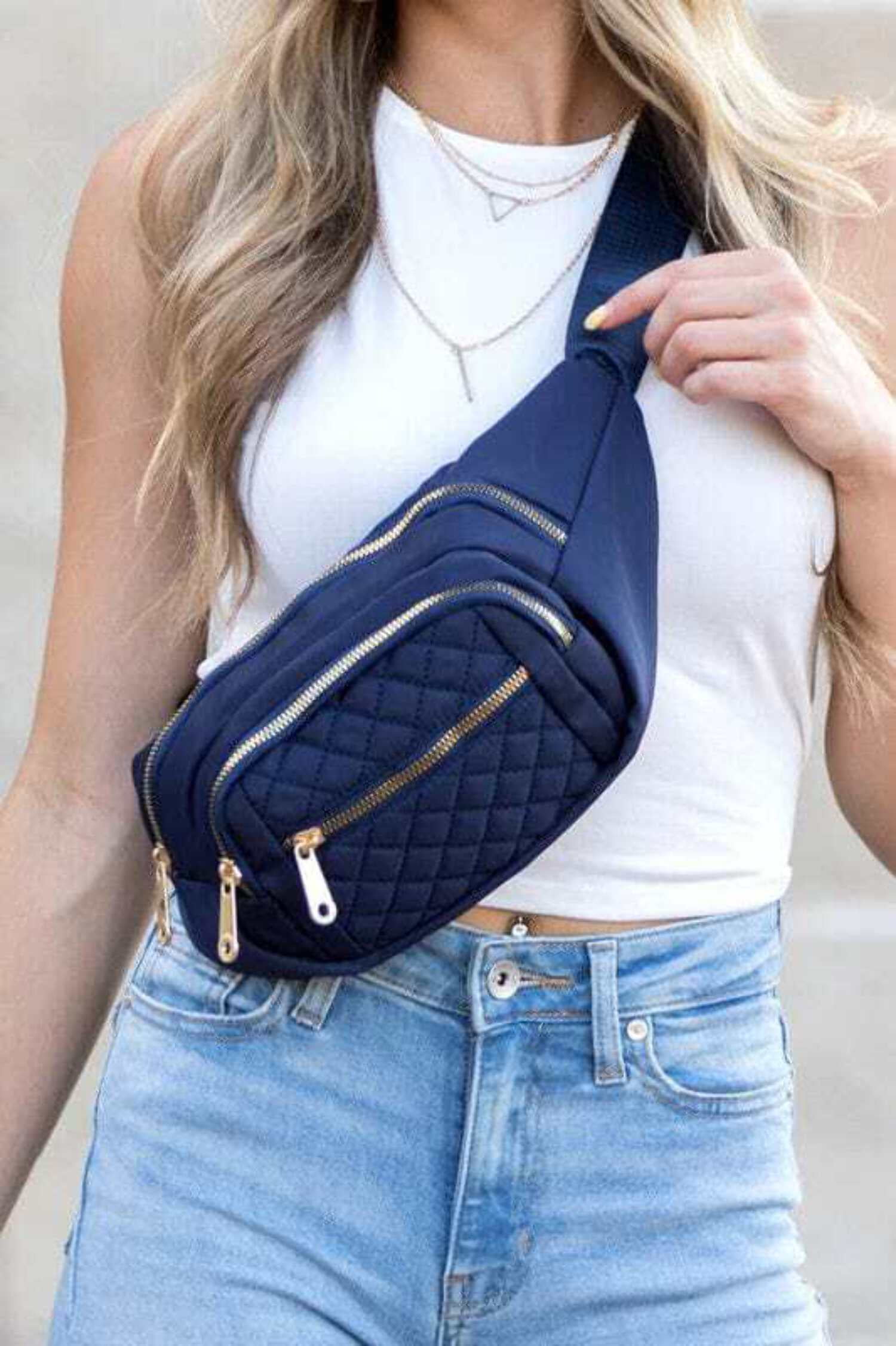 Quilted Belt Sling Bum Bag - Walmart.com