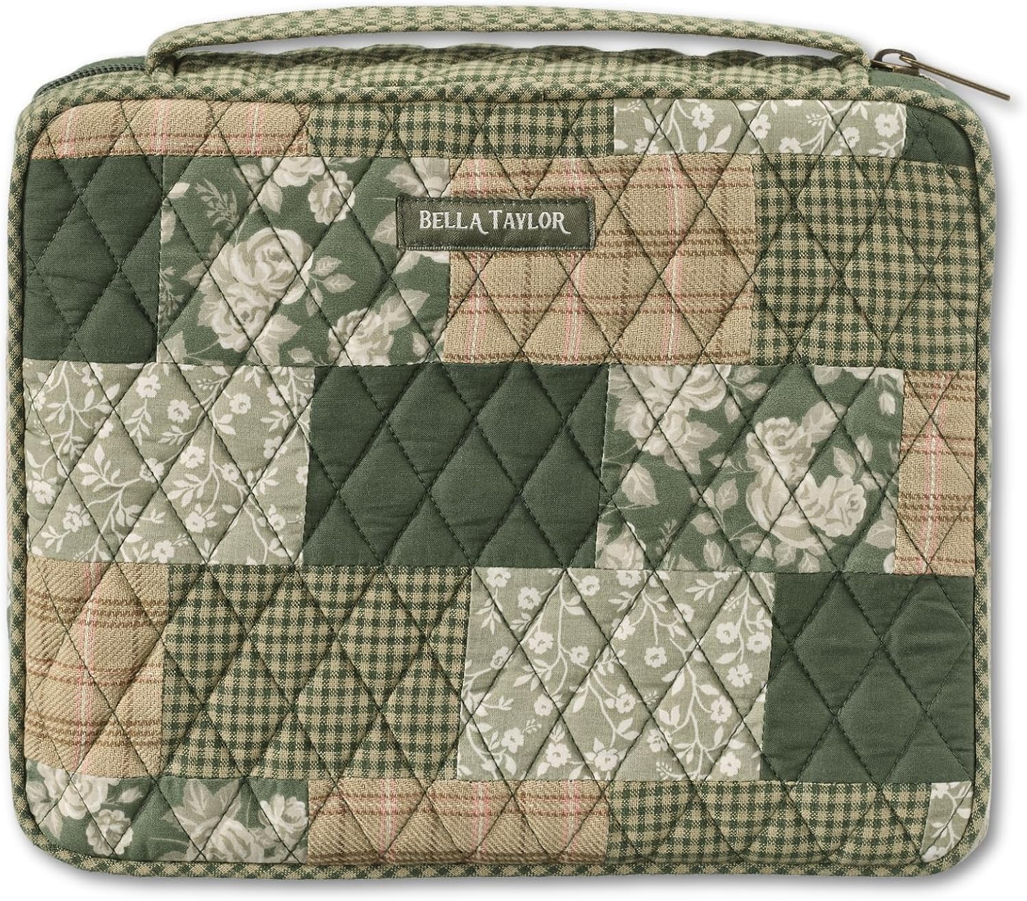 Quilted Bible Cover for Women - Large Study Case Heirloom Rose Patchwork - Walmart.com