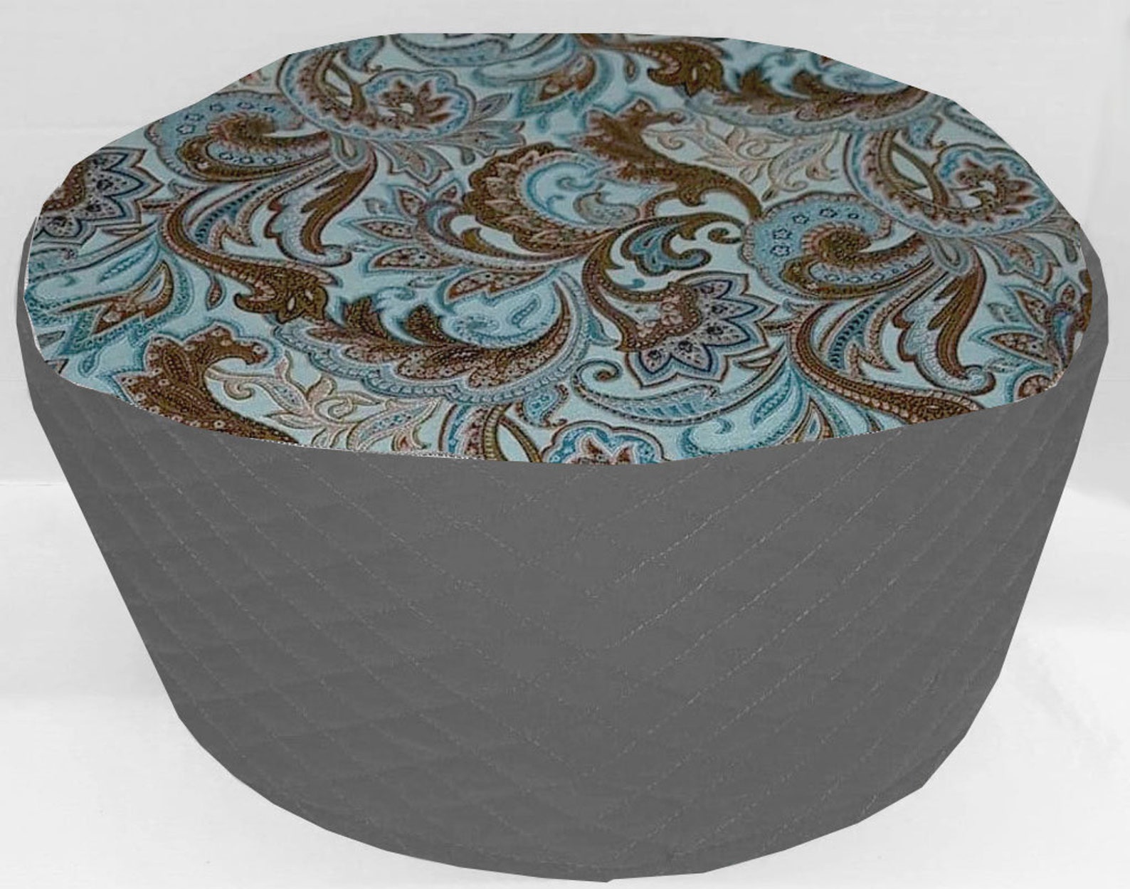 Quilted Brown & Teal Paisley Slow Cooker Cover by Penny's Needful ...
