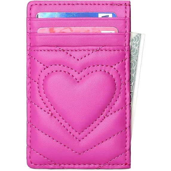 Quilted Card Holder - Slim Front Pocket Wallet for Women & Teen Girls ...