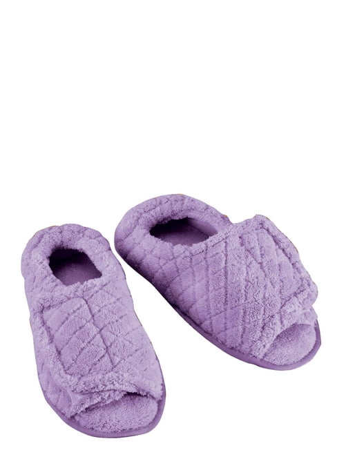 Hanes Womens Open Toe Memory Foam Anti-Slip Slide Slipper - Walmart.com