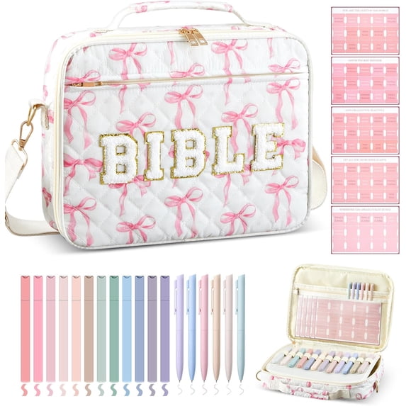 Quilted Cover Case for Women 12 x 9 x 2.5 Inch Chenille Letter Bag with ...