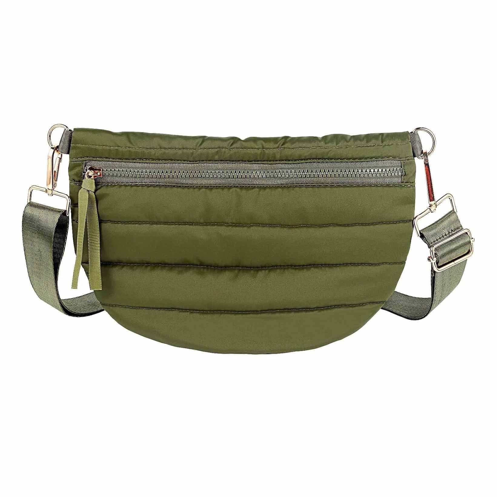 Quilted Crossbody Bags for Women Puffer Fanny Pack Sling Bag Puffy ...