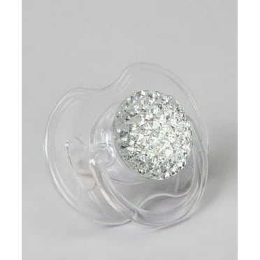 Sparkly Glitter Crystal with Swarovski Crystals Gift Set Pacifier Clip ...