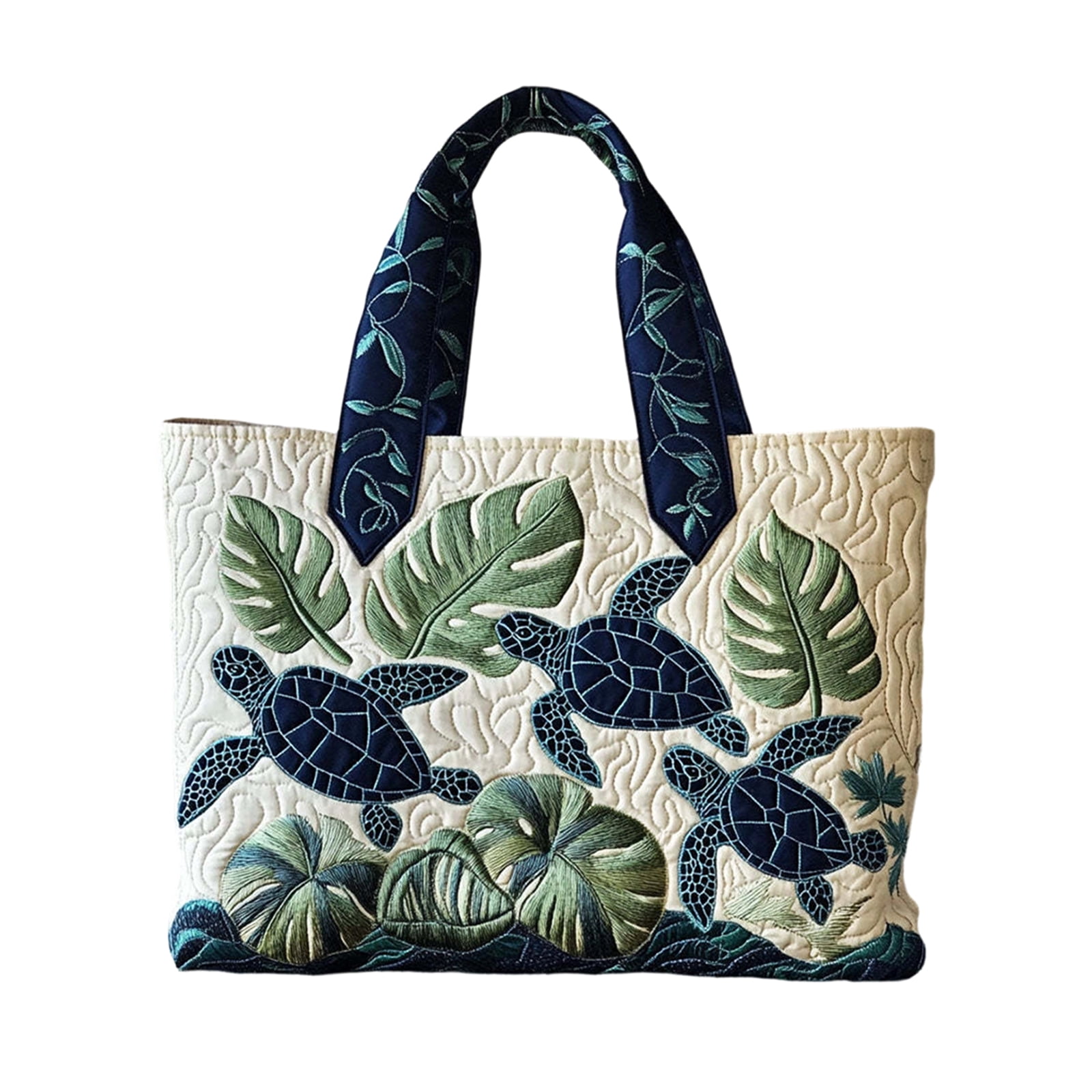 Quilted Duffle Bag, Hippie Van Quilted Duffle Bag, Classic Barrel Shape ...