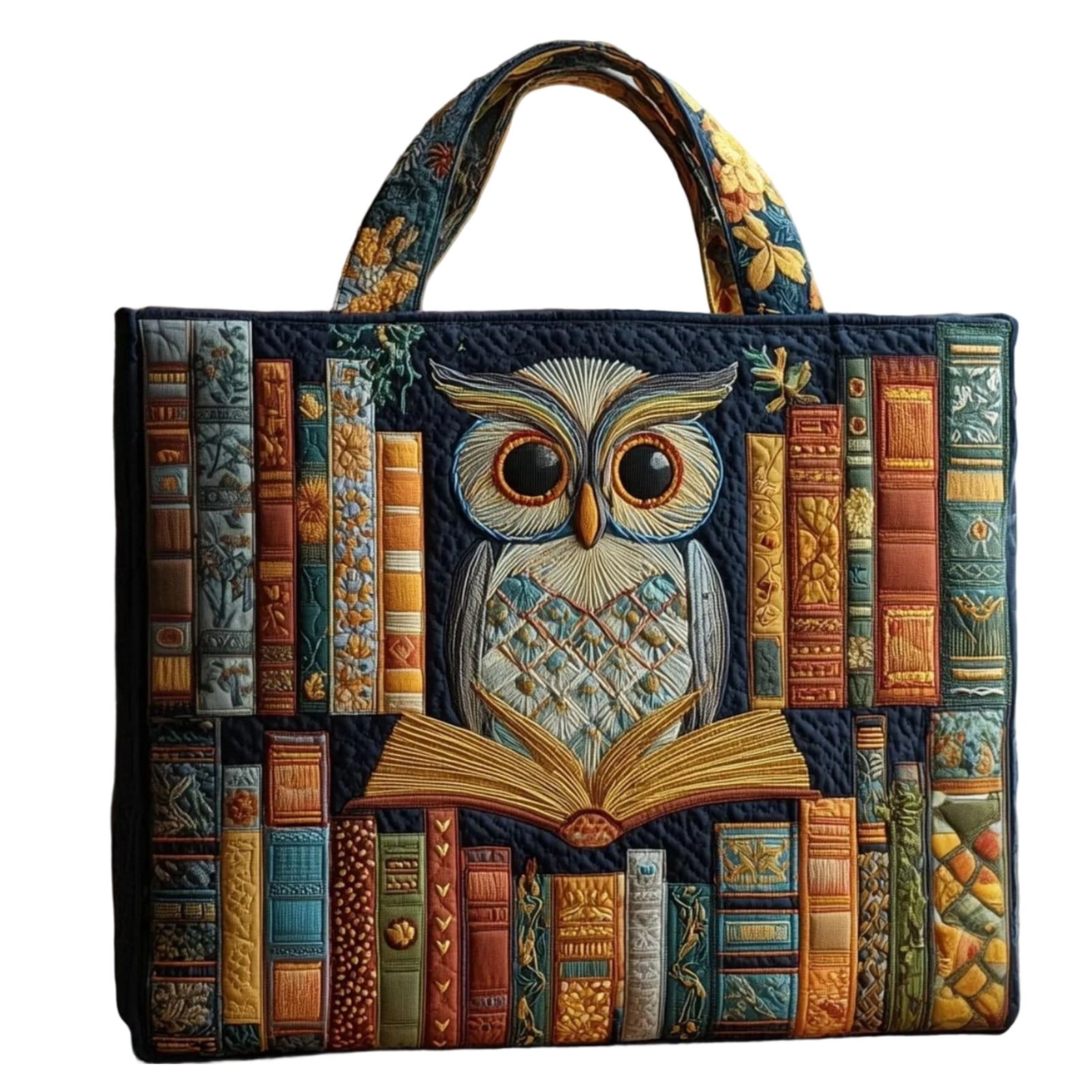 Quilted Tote Bag Fashion Pattern Design Embroidered Large Capacity Soft ...
