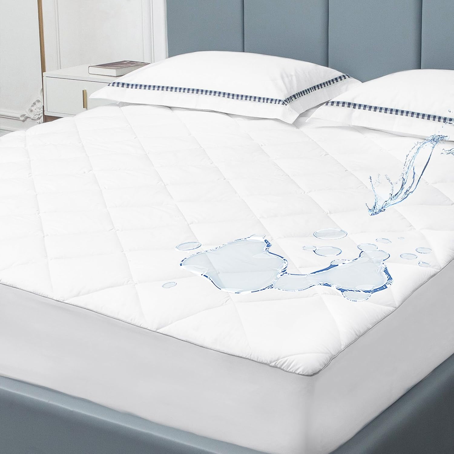 Quilted Full Mattress Protector, Mattress Pad Full, Cotton Full ...
