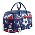 Quilted Hippie Van Duffle Bag, Soccer Themed Duffel Bag, Multi-Purpose ...