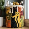Quilted Laundry Basket with Handles, Cat Pattern, 3 Sizes 18 to 28 Inch ...