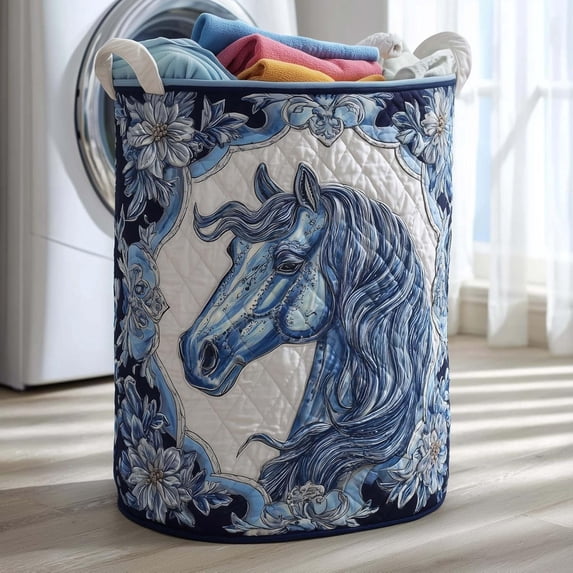 Quilted Laundry Basket with Handles, Cat Pattern, 3 Sizes 18 to 28 Inch ...