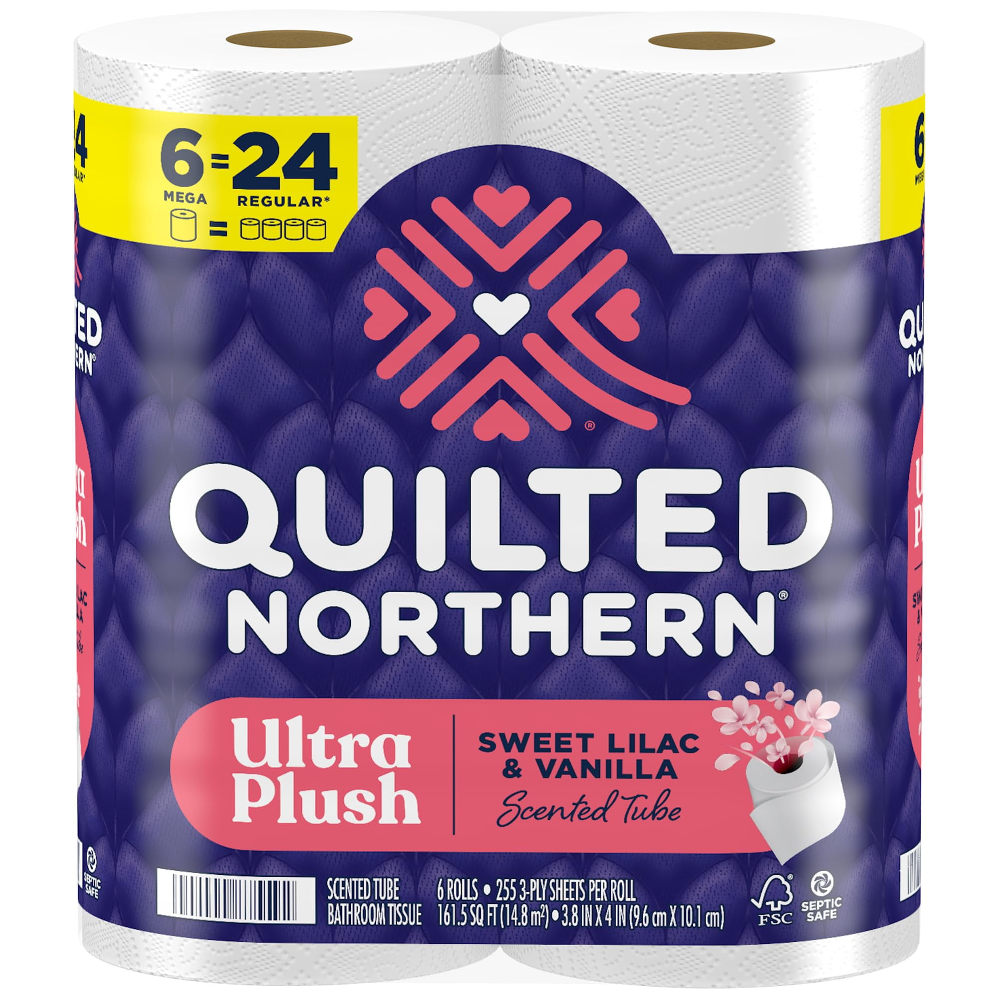 Quilted Northern Ultra Plush Toilet Paper, Sweet Lilac Vanilla Scented ...