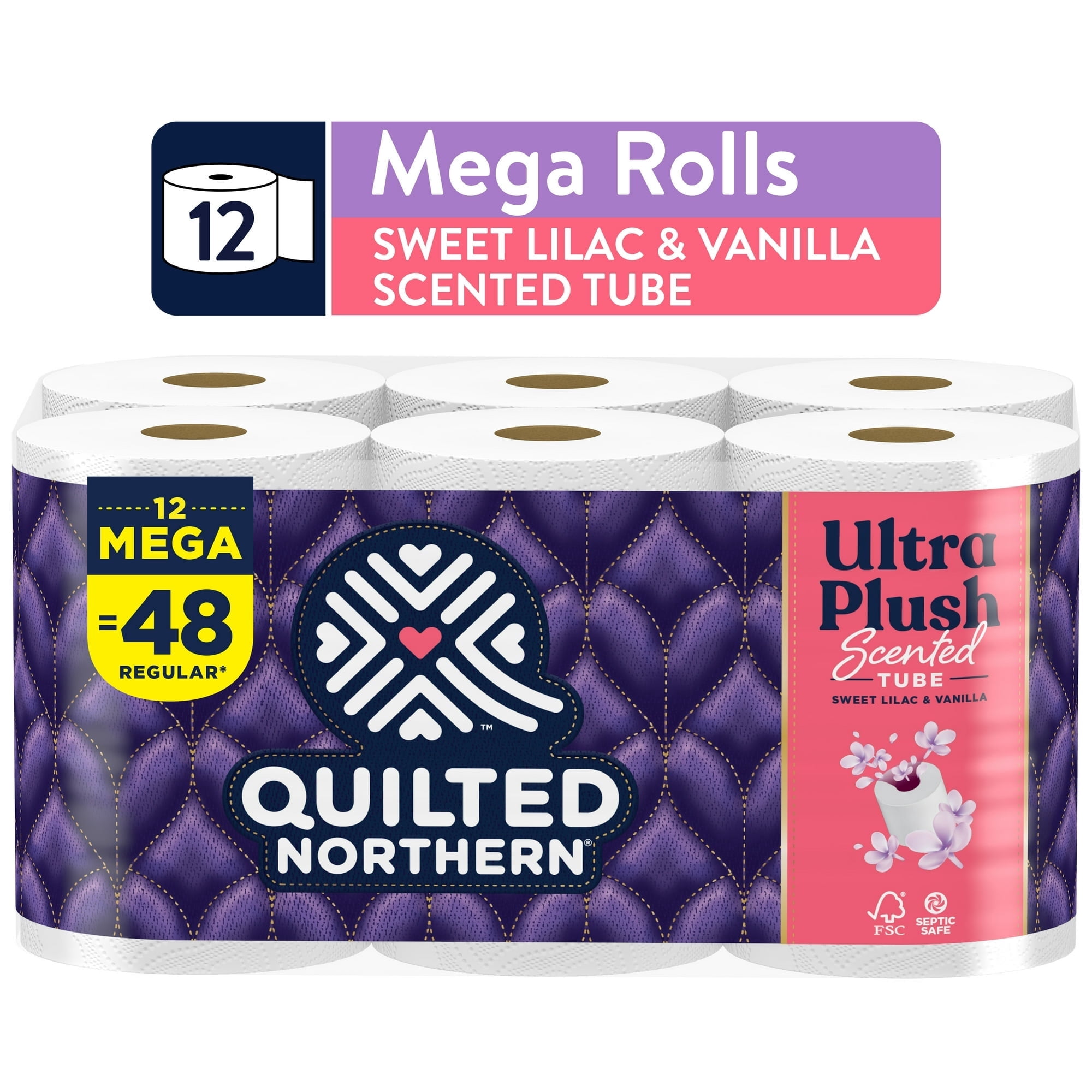 Quilted Northern Ultra Plush Toilet Paper, Sweet Lilac and Vanilla ...