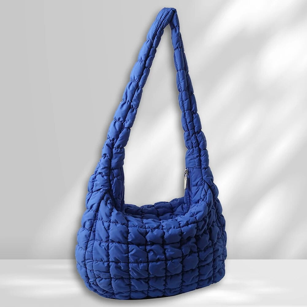 Quilted Padded Crossbody Bag for Women Pleated Bubbles Cloud Shoulder ...