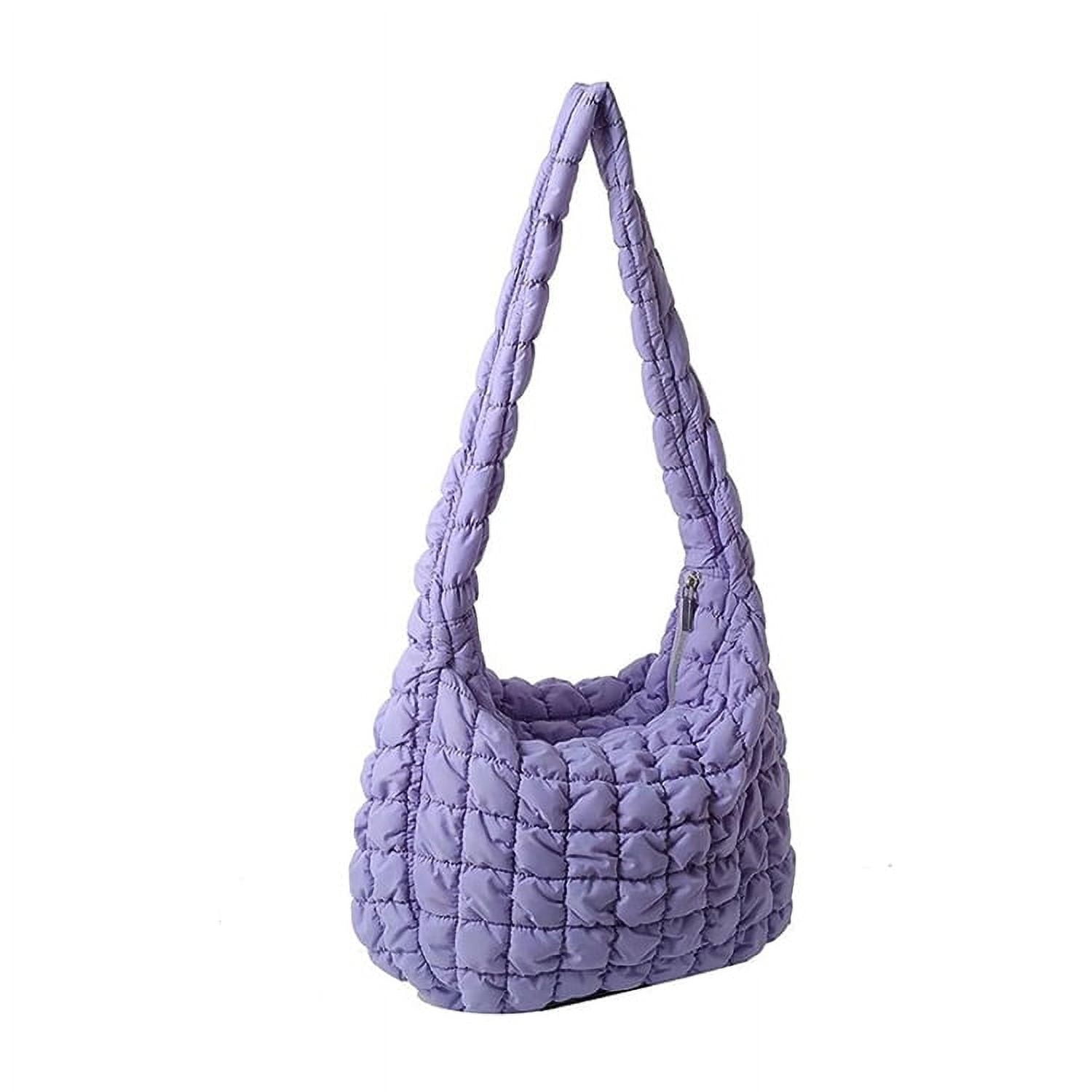 Quilted Padded Crossbody Bag for Women Pleated Bubbles Cloud Shoulder ...