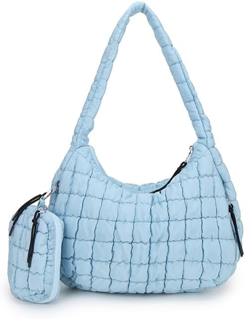 Quilted Puffer Crossbody Bag for Women,Large Puffer Shoulder Bag with ...