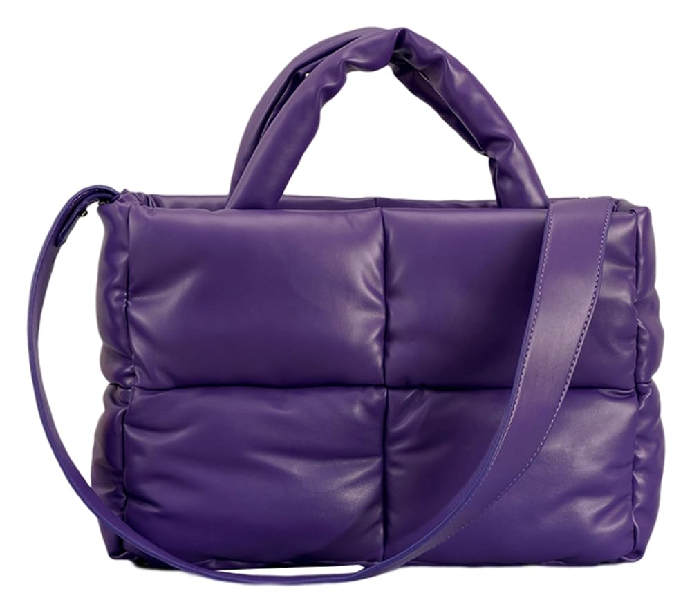 Quilted Puffer Tote Bag for Women Winter Puffer Shoulder Bag Soft ...