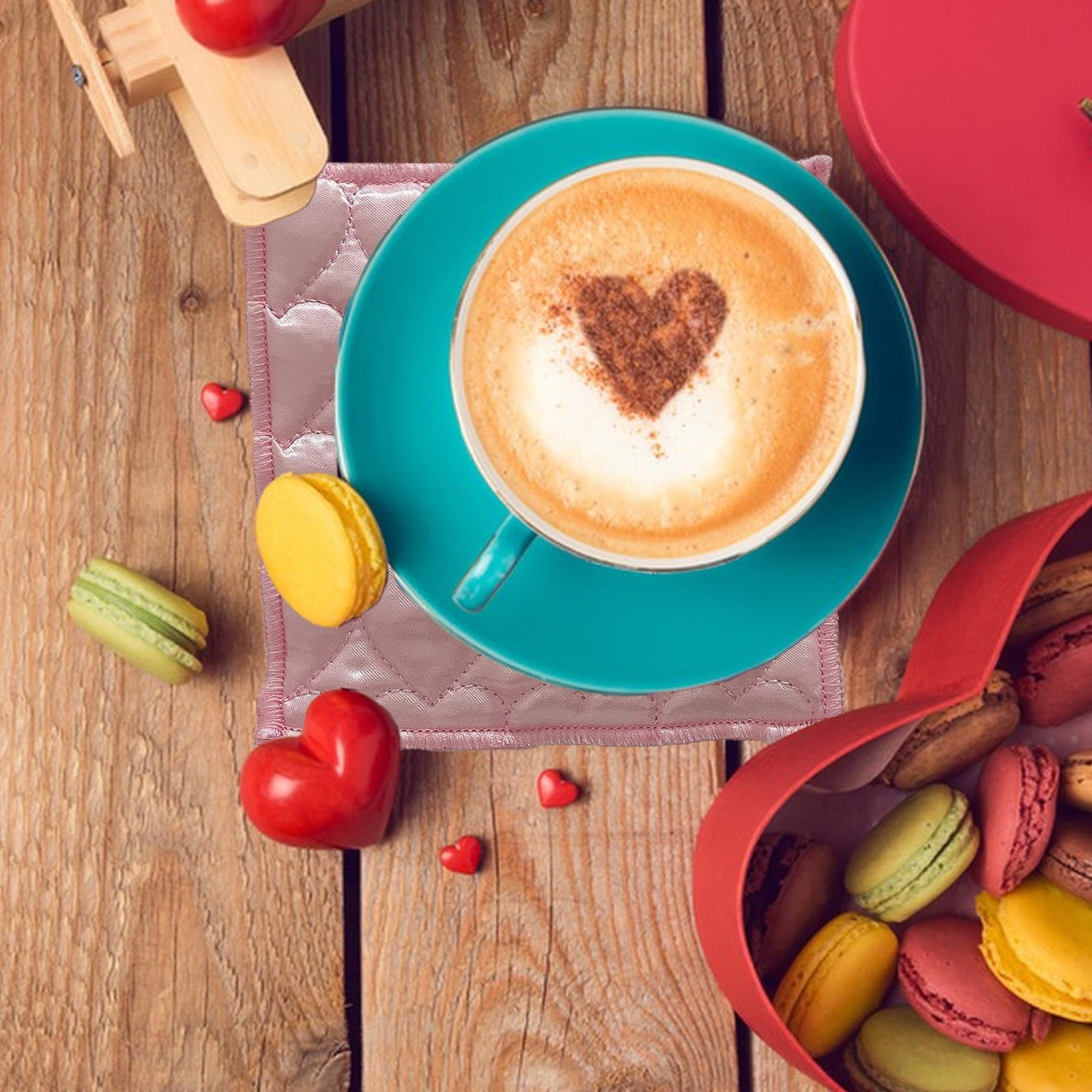 Quilted Satin Insulation Pad, Desktop Decor, Soft Texture, Modern Style ...