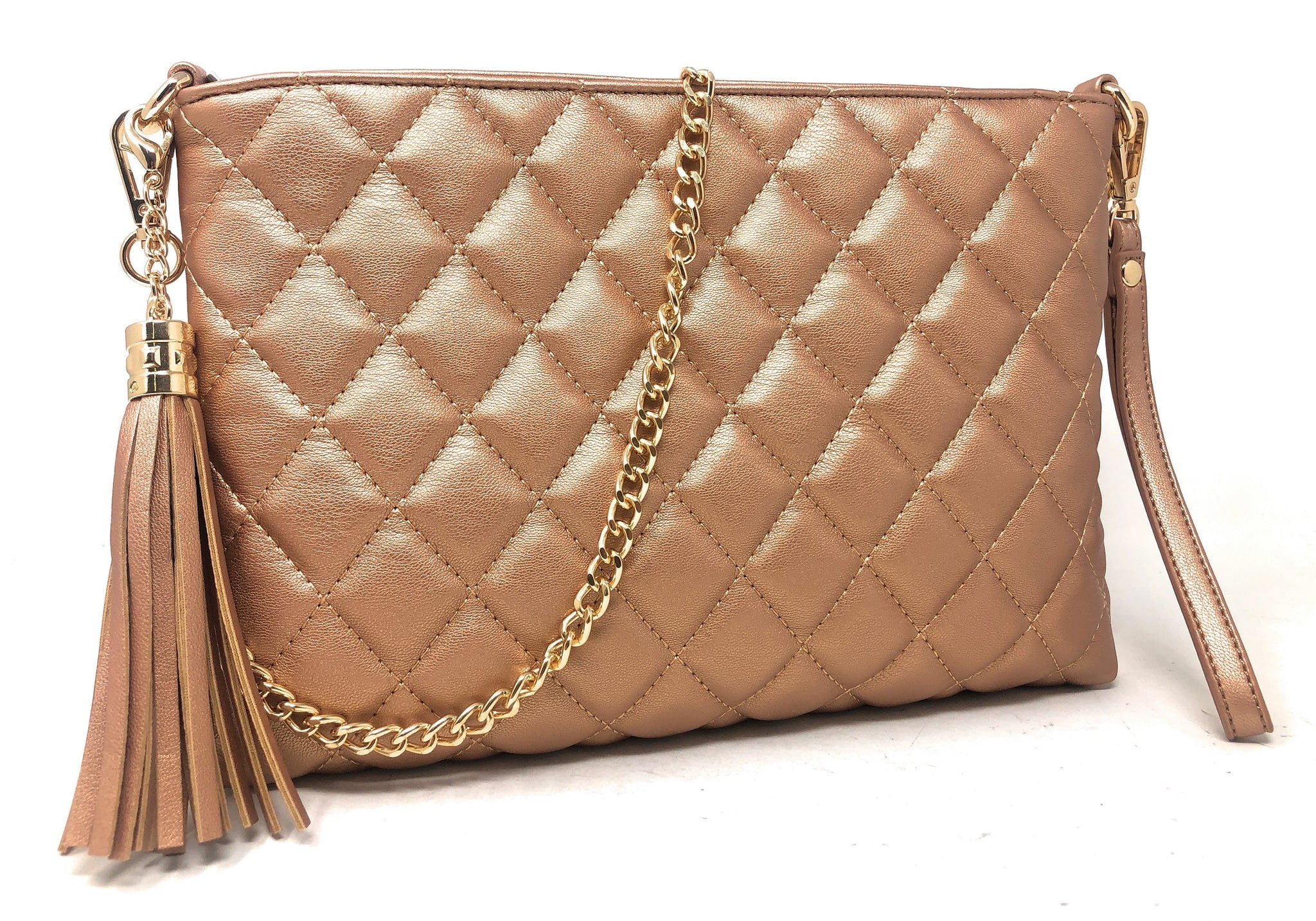 Quilted Soft Clutch Purse Fashion Wristlet Crossbody Bag - Walmart.com