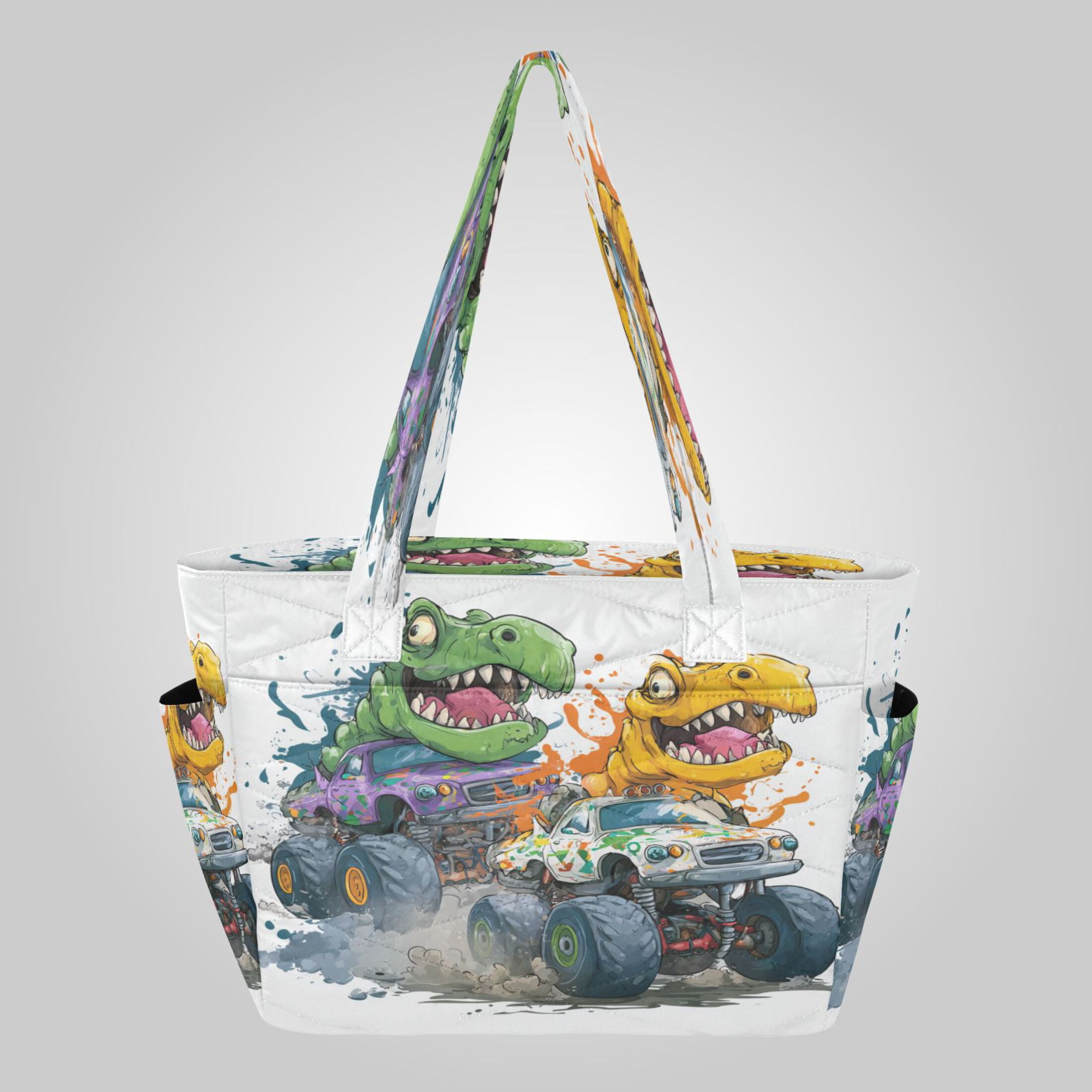 Quilted Tote Bag Large Capacity Multi-Compartment Handbag Lightweight ...