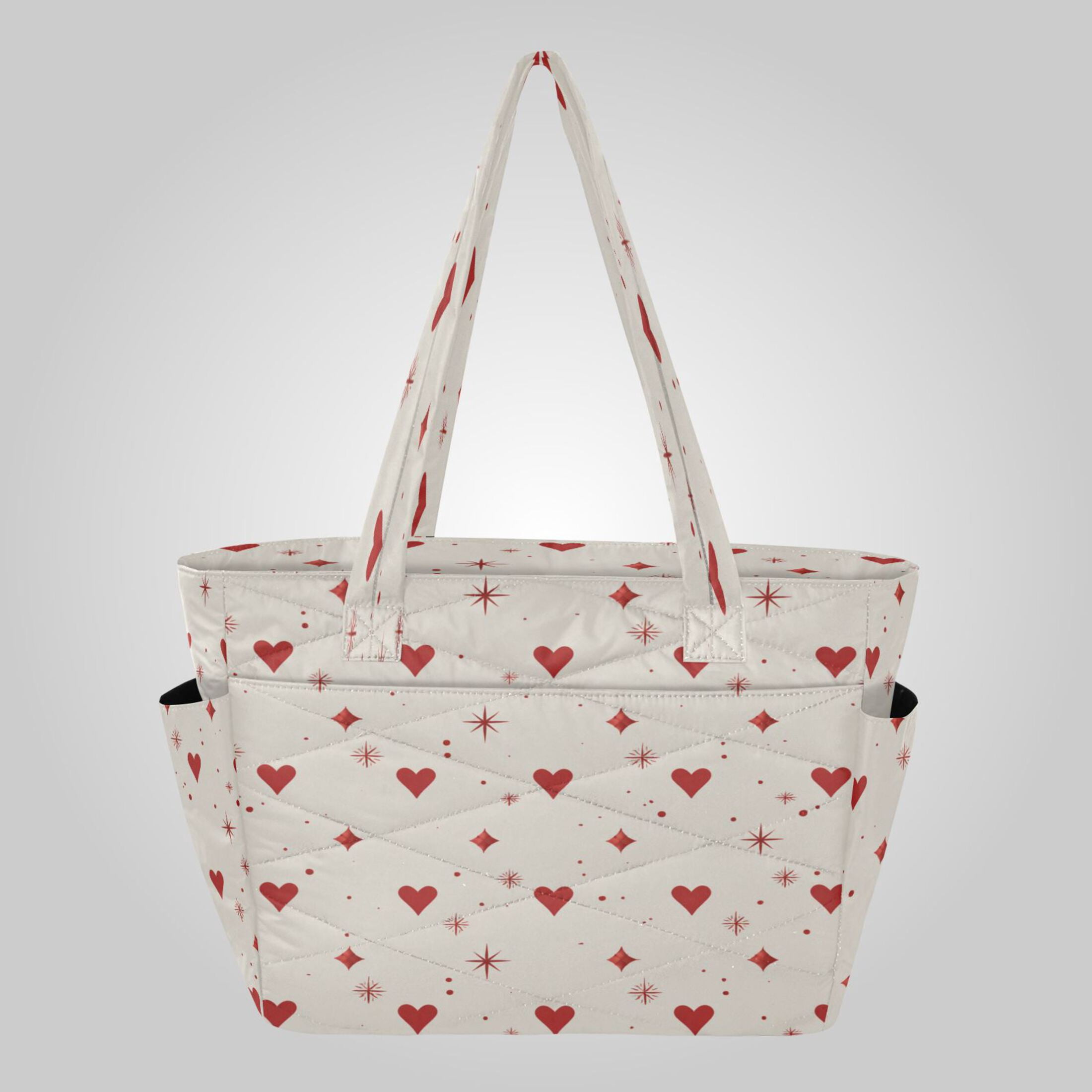 Quilted Tote Bag Large Capacity Multi-Compartment Handbag Lightweight ...