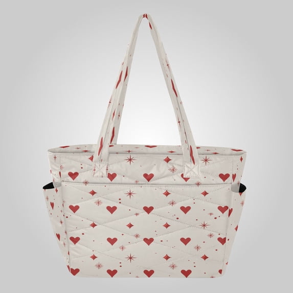 Quilted Tote Bag Large Capacity Multi-Compartment Handbag Lightweight ...