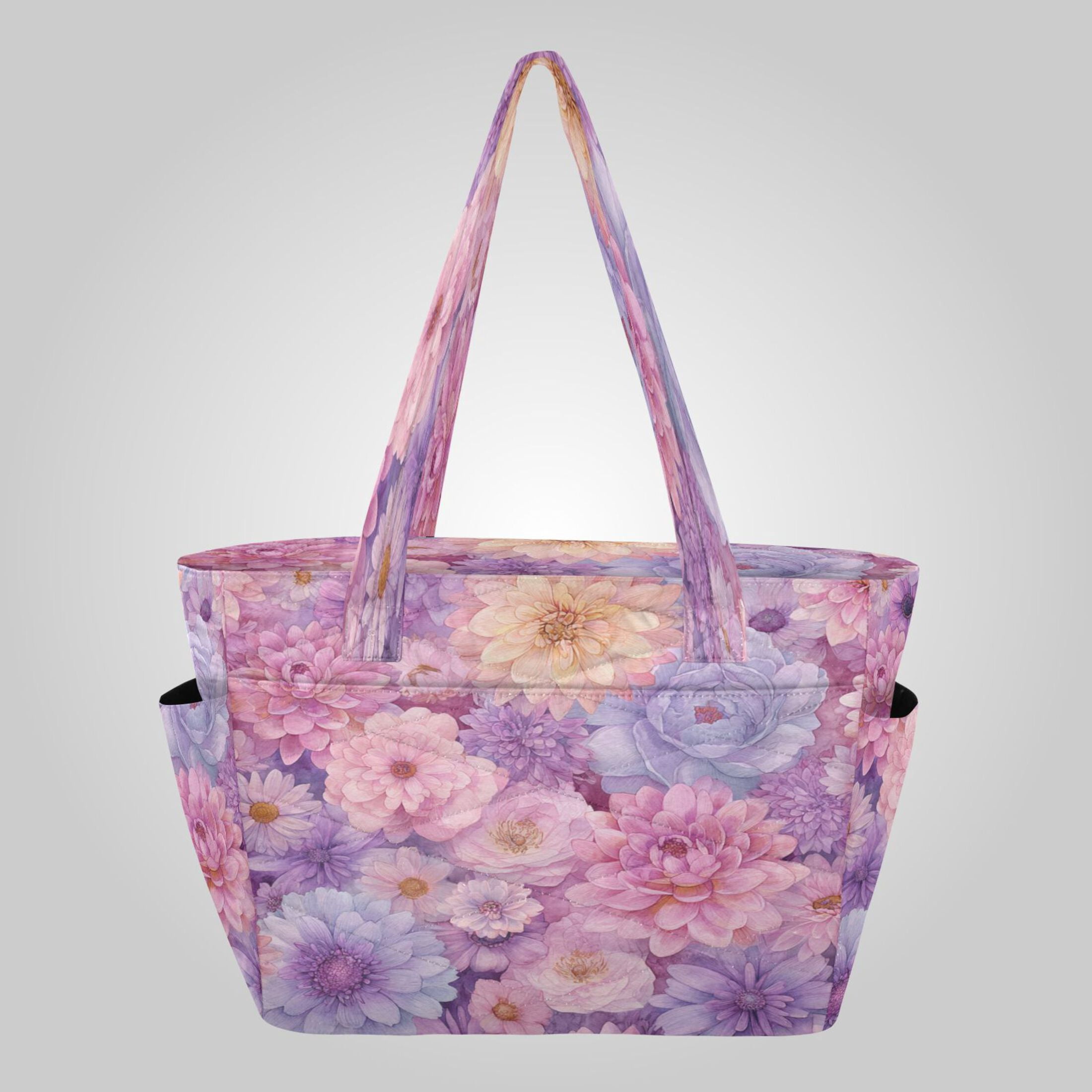 Quilted Tote Bag Large Capacity Multi-Compartment Handbag Lightweight ...