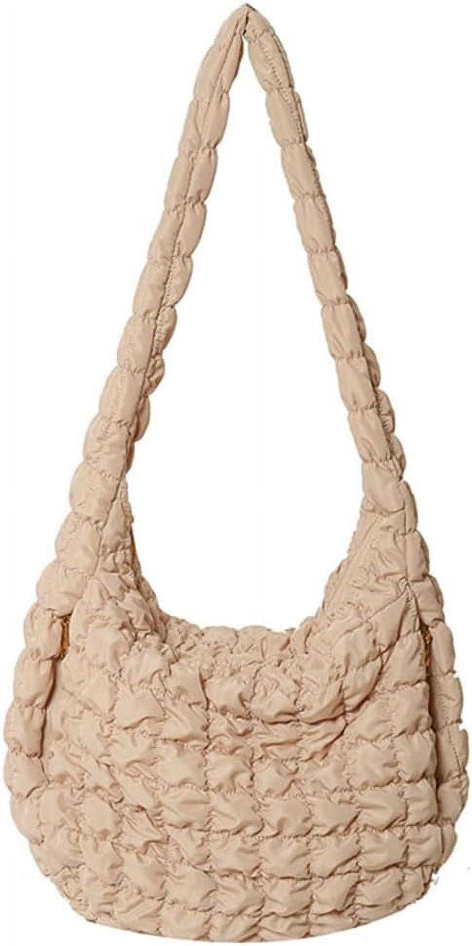 Quilted Tote Bag Large Puffer Crossbody Bag Women Puffy Shoulder Bag Quilted Padding Hobo Tote ...