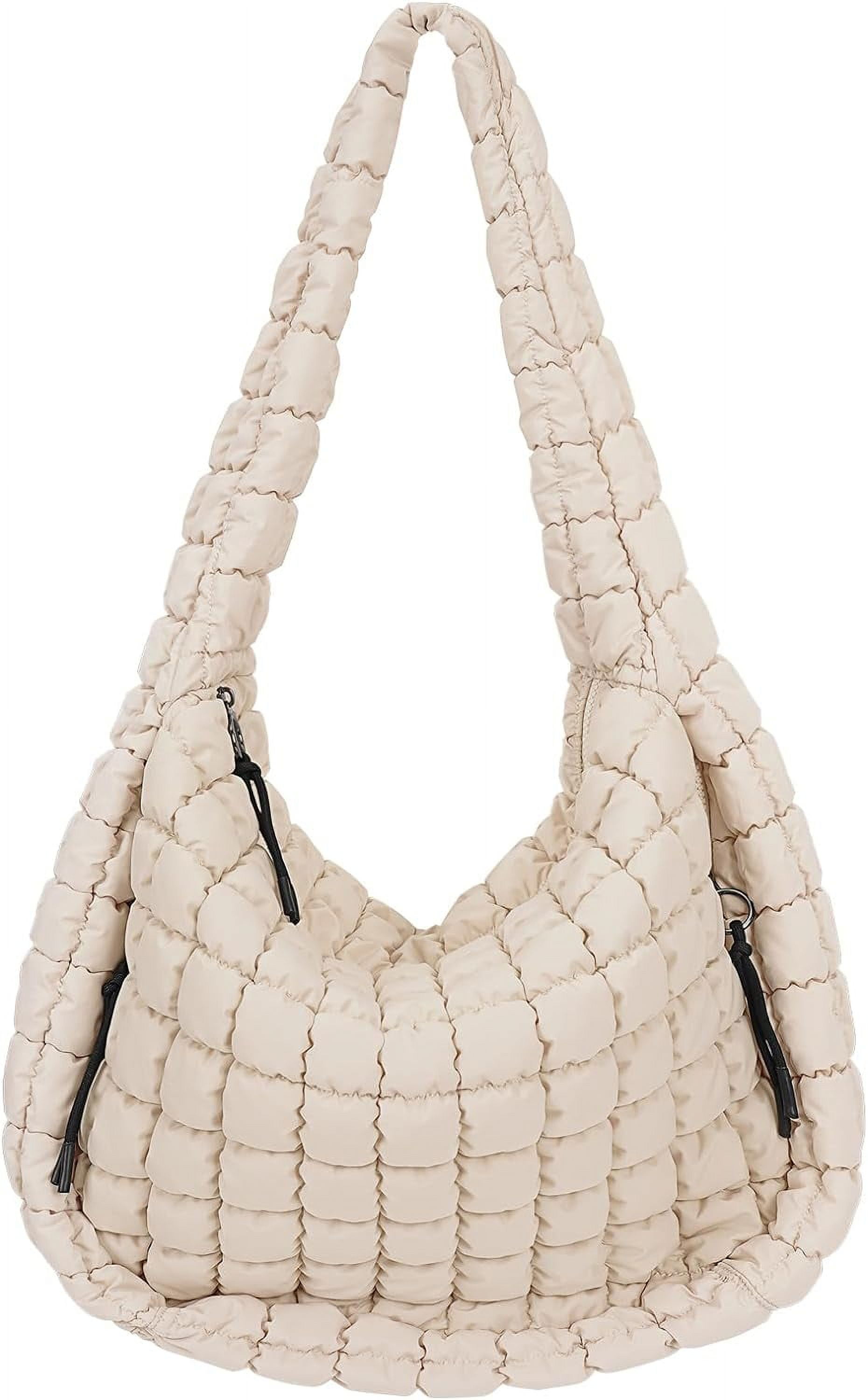 Quilted Tote Bag Large Quilted Carry all Puffer Shoulder Bag ...