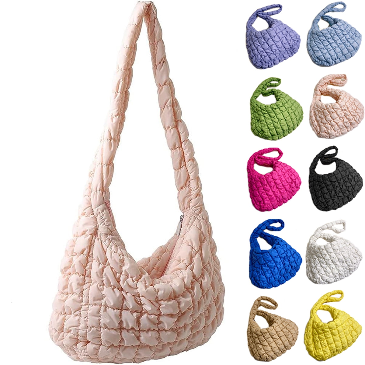 Quilted Tote Bags for Women Lightweight Quilted Padding Shoulder Bag ...