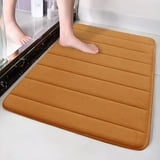 Quilted Velvet Bathroom Rug Mat - Super Absorbent Non-Slip Floor Pad ...