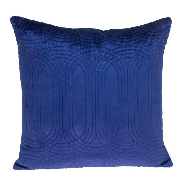 Quilted Velvet Blue Square Throw Pillow - Walmart.com