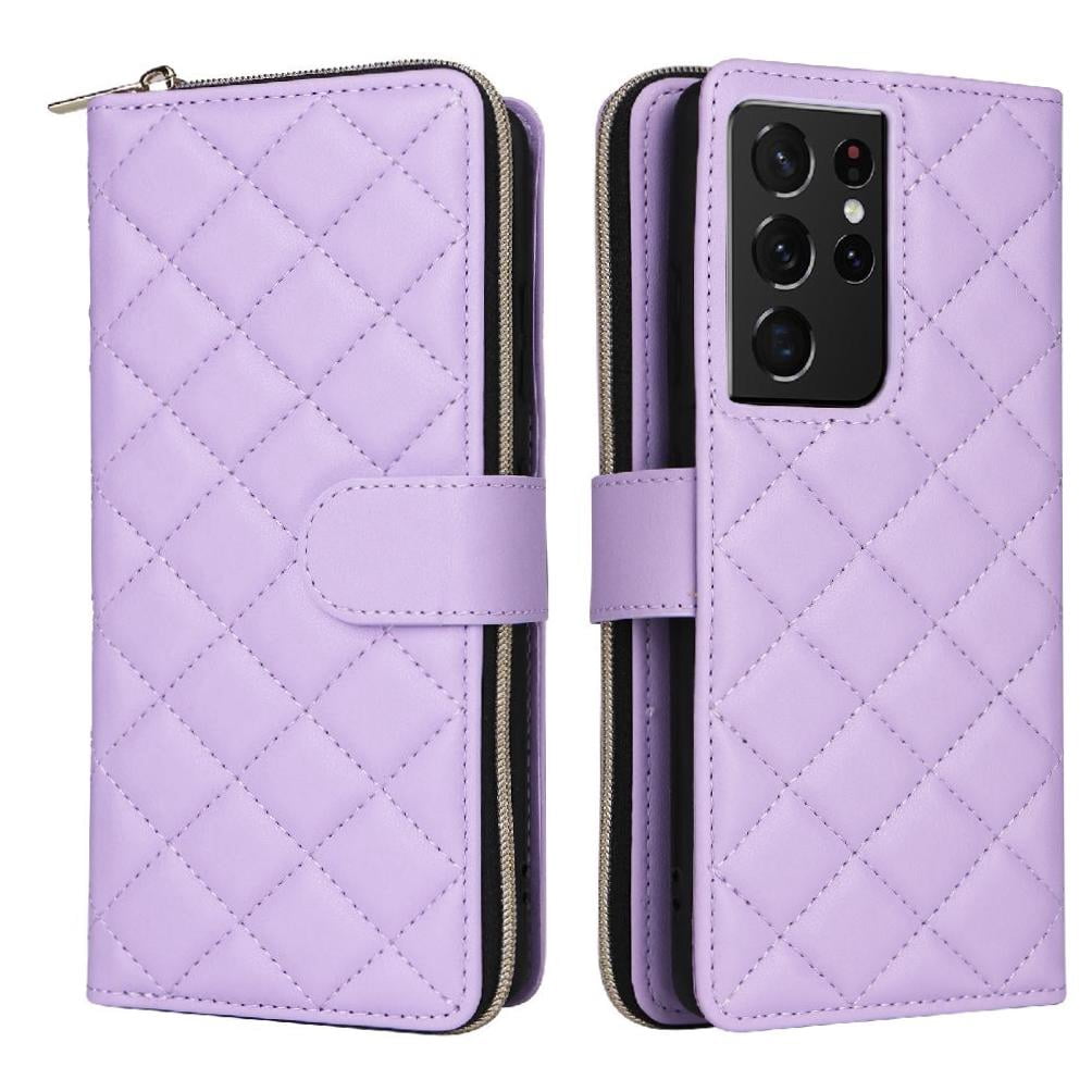 Quilted Wallet Phone Case with Strap & Stand for Samsung Galaxy S21 ...