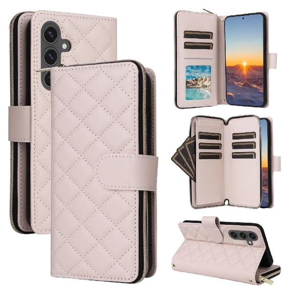 Quilted Wallet Phone Case with Strap & Stand for Samsung Galaxy S24 FE ...