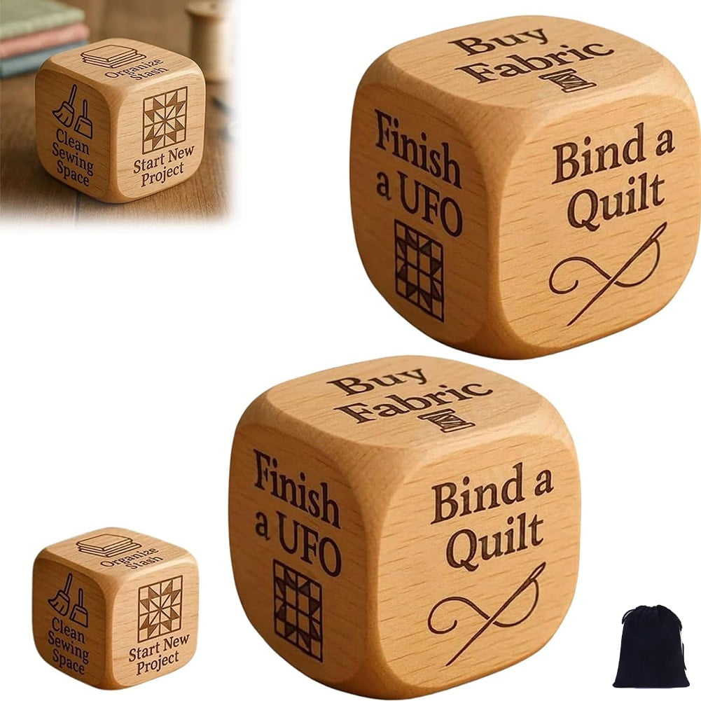 Quilter's Dice, Handmade Wooden 6-Sided Decision Dice, Practical ...